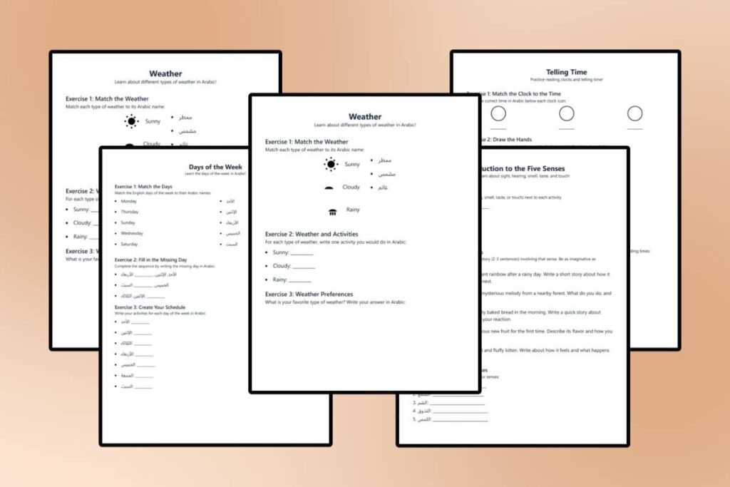 Free Arabic Worksheets for Beginners (With Answers)
