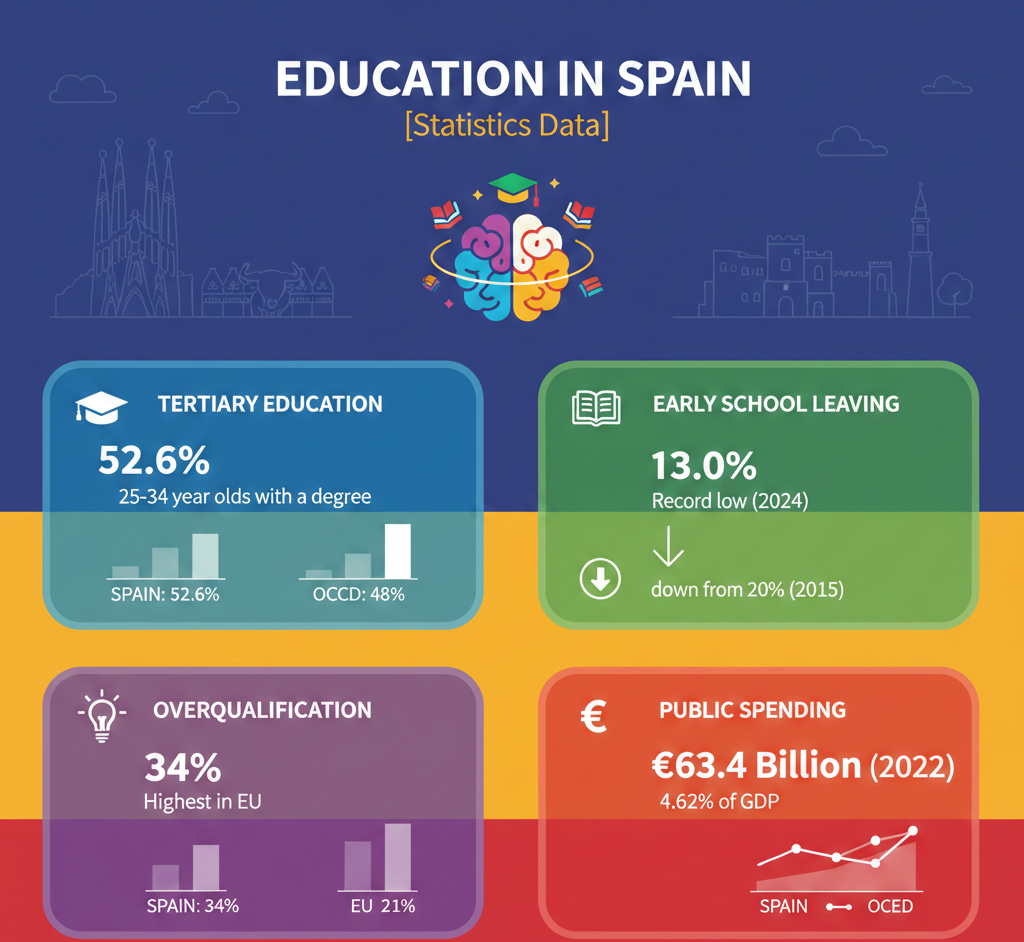 Education In Spain Statistics [2026 Data] | LingoBright
